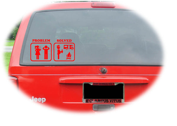 11 inch PROBLEM SOLVED Window sticker – Wreck'n Ball Enterprises