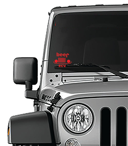 Jeep ECV. Beer Sticker – Wreck'n Ball Enterprises