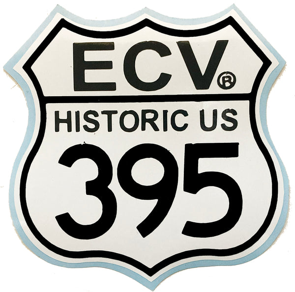 Historic 395 ECV. Highway sign sticker – Wreck'n Ball Enterprises