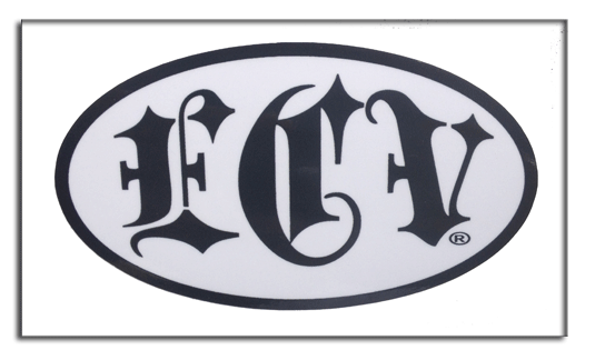 5 inch Oval - ECV Black & White Sticker – Wreck'n Ball Enterprises