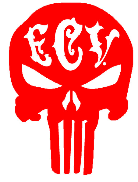 6 inch ECV Punisher Skull Window Sticker – Wreck'n Ball Enterprises