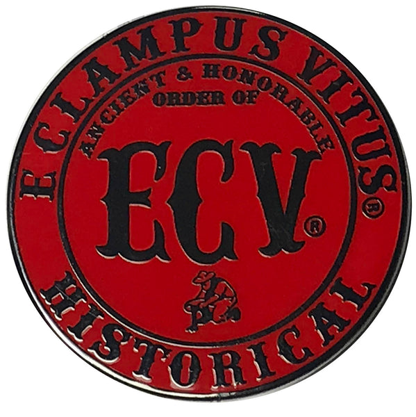 Round red ECV pin – Wreck'n Ball Enterprises